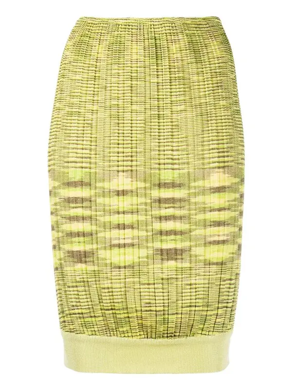 Missoni Ribbed Knit Skirt - Green