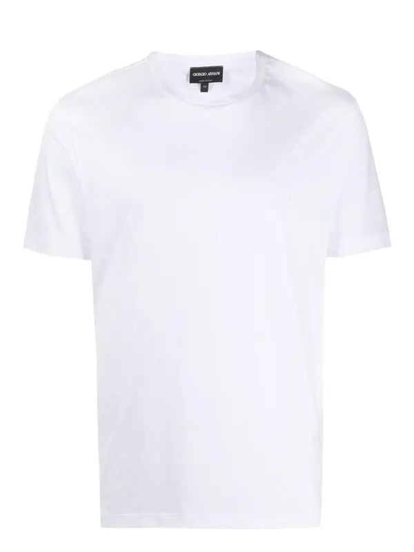 Giorgio Armani Embroidered Logo T-shirt - White
