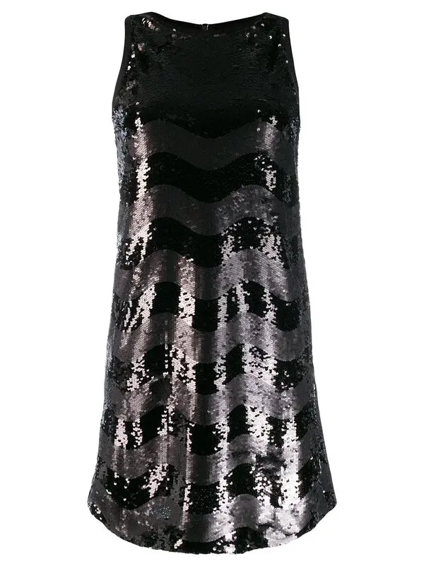 Emporio Armani Abito Sleeveless Embellished Dress - Black