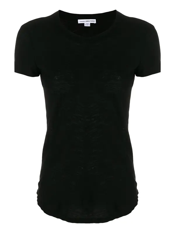 JAMES PERSE Sheer Slub Crew Neck Tee - Black