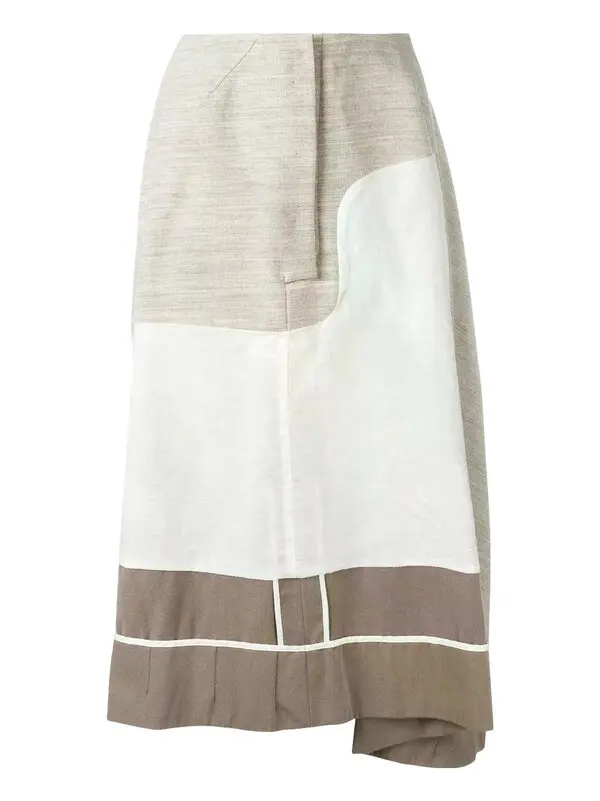 Comme Des Garçons Reversible Wool Skirt - Neutrals