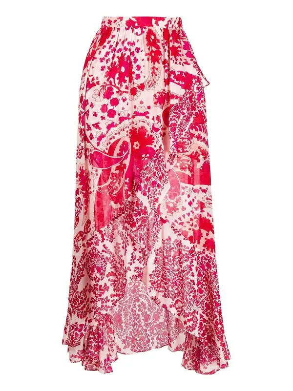 TWINSET Floral-print Long Skirt - Red