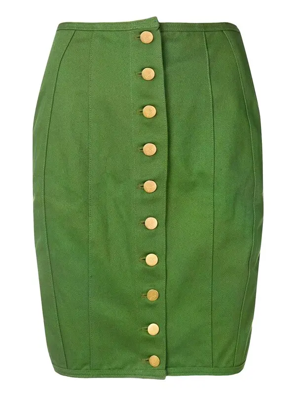 Jean Paul Gaultier Lace-up Pencil Skirt - Green