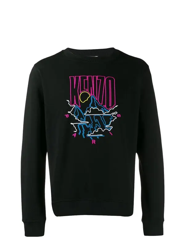Kenzo Embroidered Logo Sweatshirt - Black