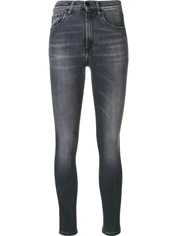 COUNTY OF MILAN Slim Faded Jeans - Black