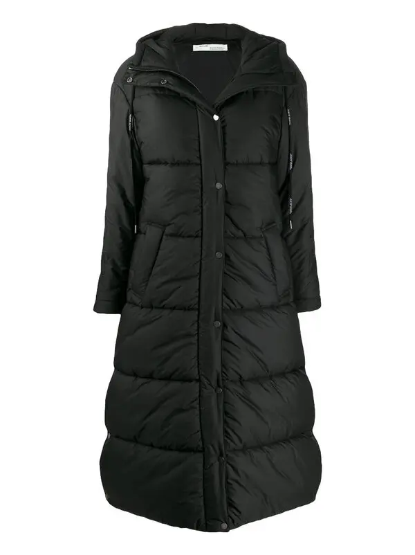 Off-White Hooded Padded Coat - Black