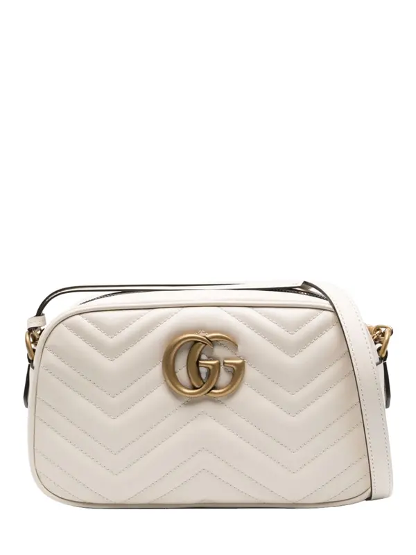 Gucci Small Gg Marmont Shoulder Bag - White