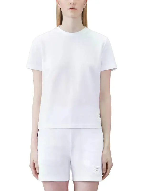 Thom Browne Rwb Stripe Relaxed Piqué T-shirt - Blue
