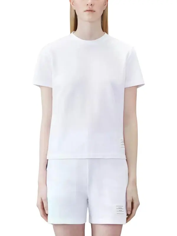 Thom Browne Rwb Stripe Relaxed Piqué T-shirt - Blue