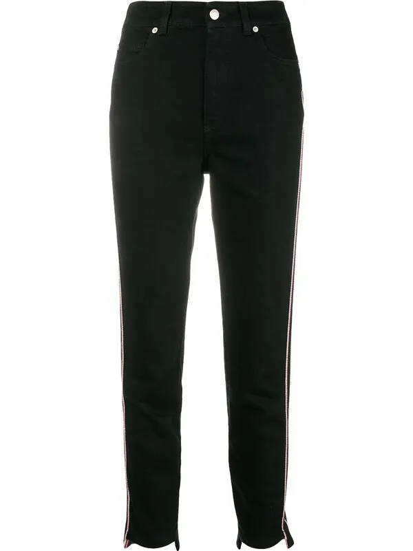 Alexander McQueen Military-inspired Cropped Jeans - Black