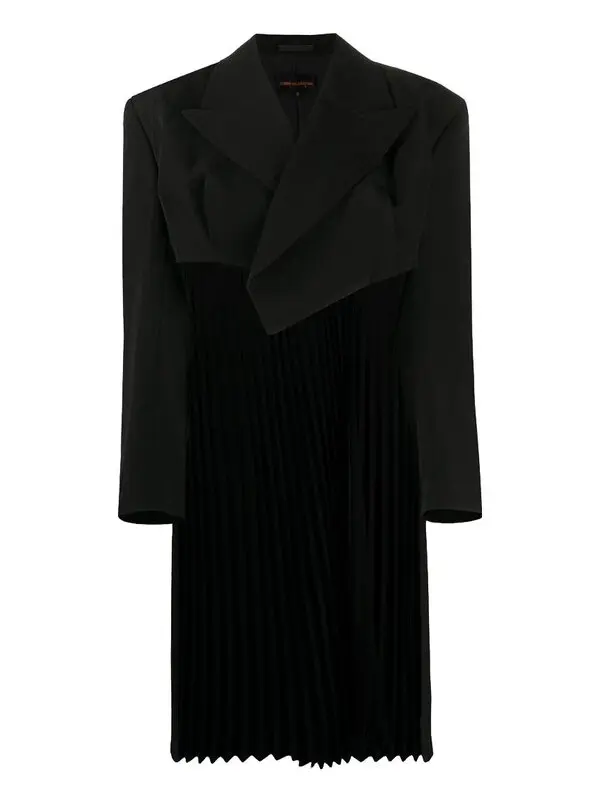 Comme Des Garçons 1980s Elongated Pleated Back Jacket - Black