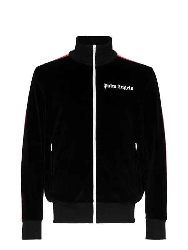 Palm Angels Logo Print Track Jacket - Black