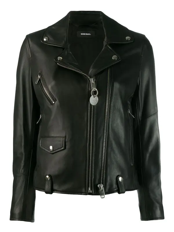DIESEL® L-lyfa Biker Jacket Leather - Black