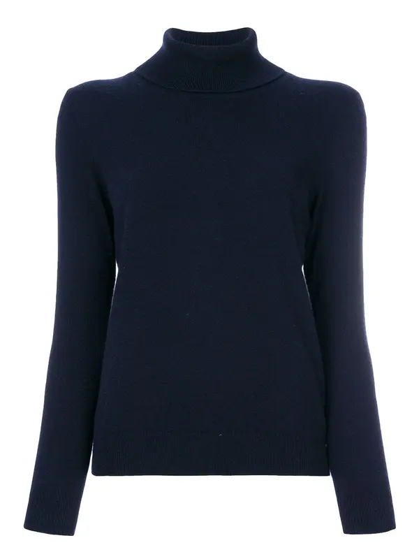 N.peal Cashmere Roll Neck Sweater - Blue
