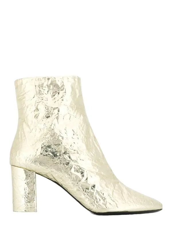 Saint Laurent Lou Ankle Boots - Gold