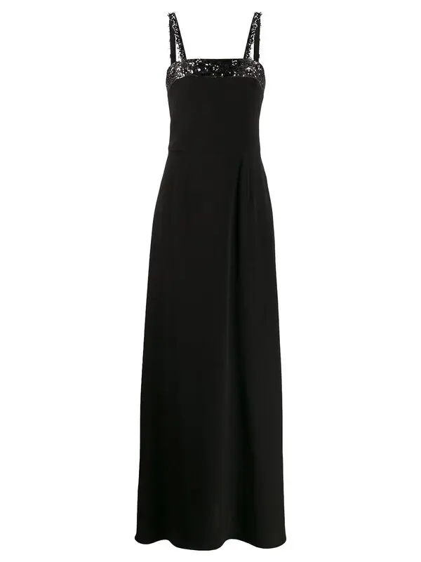 Emilio Pucci Sequin Embellished Maxi Dress - Black