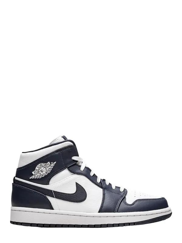JORDAN Air 1 Mid Obsidian Sneakers - White