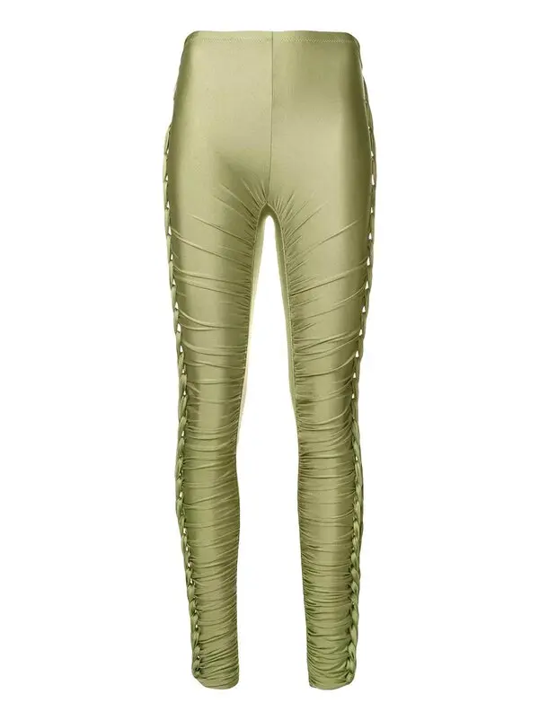 Jean Paul Gaultier Braided Lateral Trousers - Green