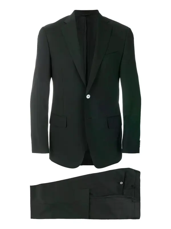 DELL'OGLIO Slim Tailored Suit - Black