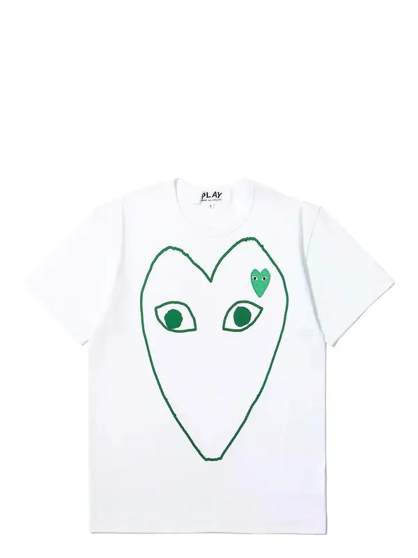 Play Comme Des Garcon Print T-shirt - White