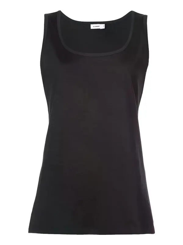 JIL SANDER Classic Tank Top - Black