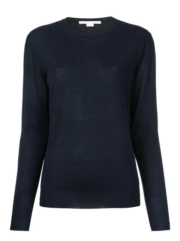 Stella McCartney Virgin Wool Crew Neck Jumper - Blue