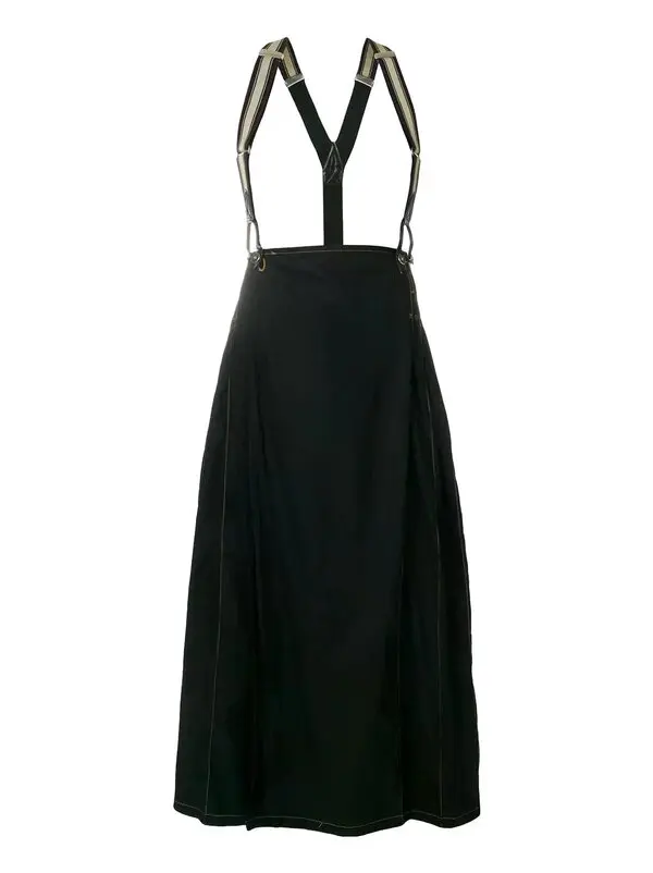 Jean Paul Gaultier Suspenders Pleated Skirt - Black