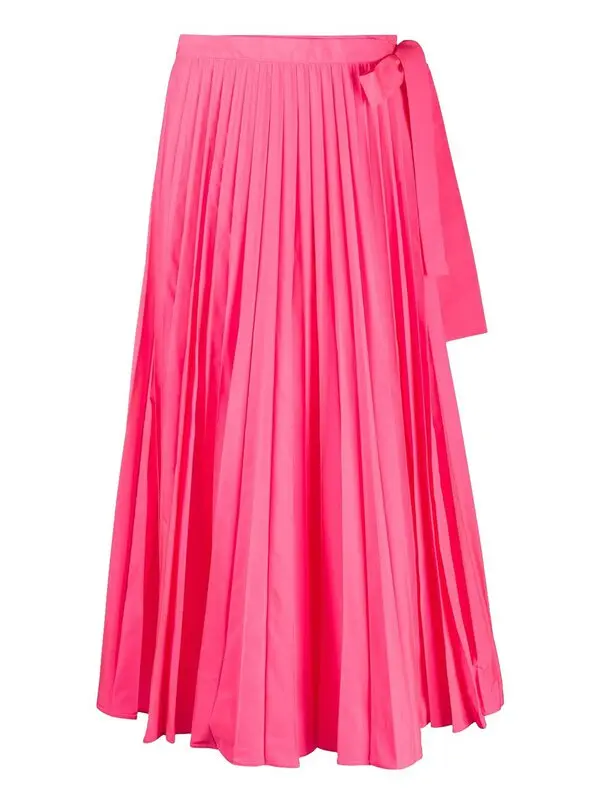 Valentino Garavani Tied-waist Pleated Skirt - Pink