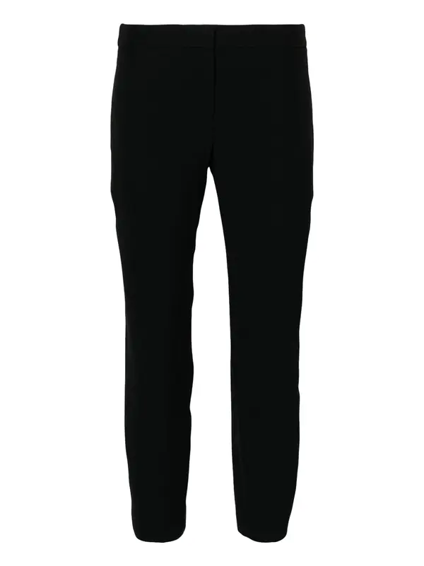Alexander McQueen Crepe Cigarette Trousers - Black