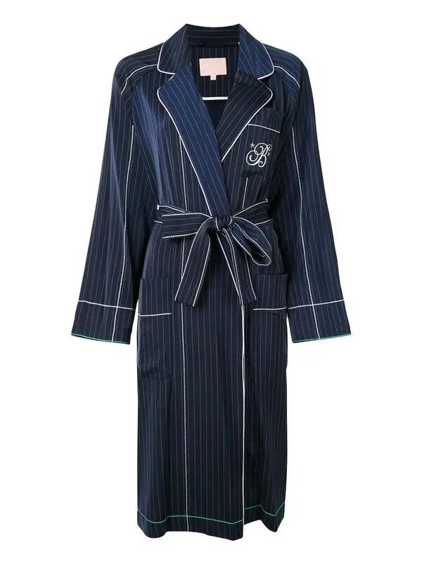 A BATHING APE Striped Wrap-style Jacket - Blue