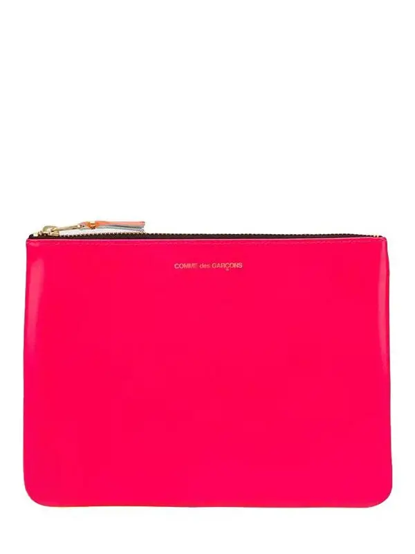 Comme Des Garçons Colour-block Zipped Purse - Pink