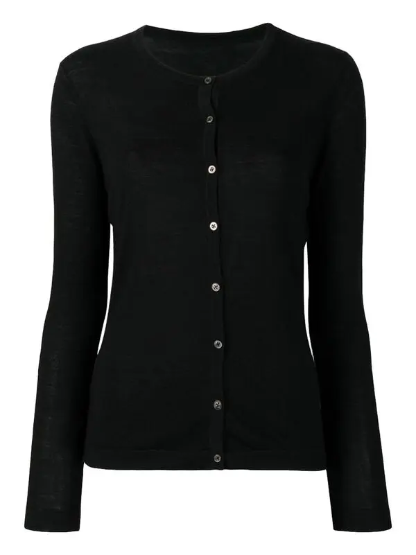 SOTTOMETTIMI Round Neck Cardigan - Black