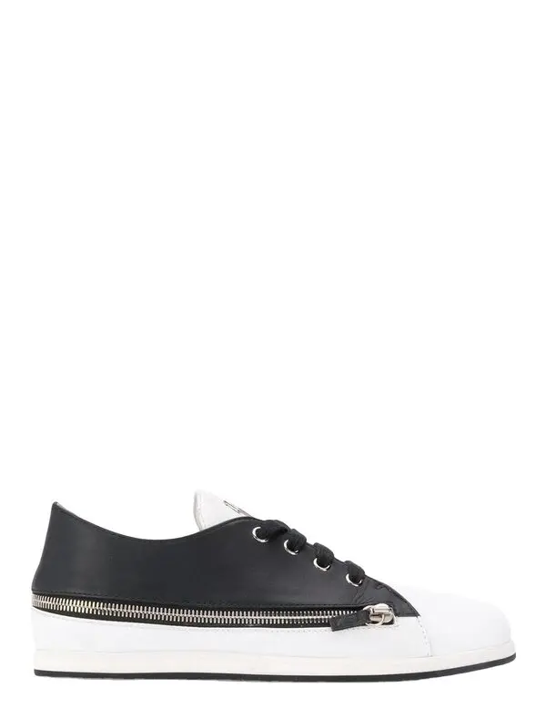 GIUSEPPE ZANOTTI Two-tone Zipped Sneakers - Black