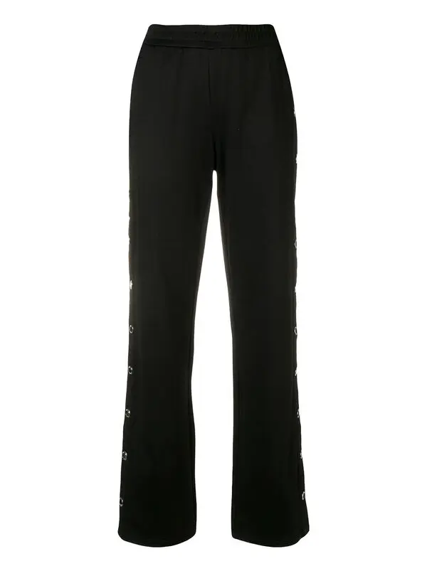 Michael Kors Metallic Button Trousers - Black