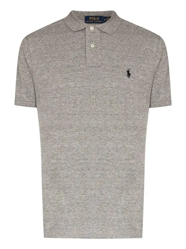 Polo Ralph Lauren Embroidered Logo Polo Shirt - Grey