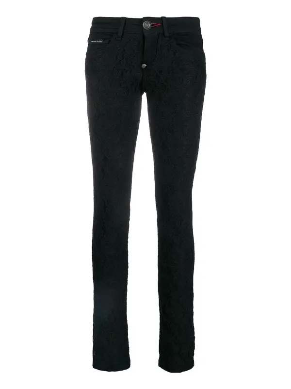 Philipp Plein Lace Skinny Jeans - Black