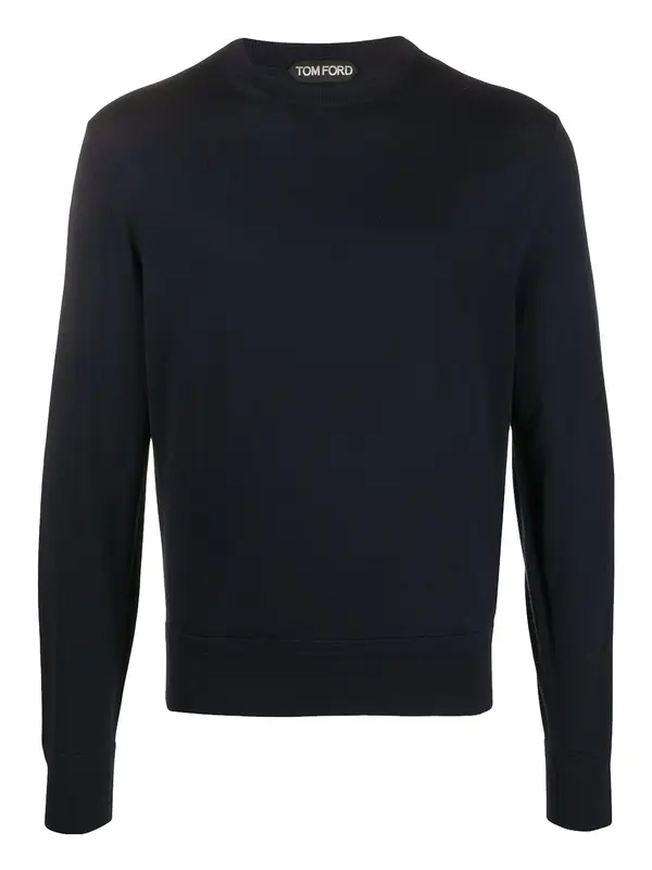 TOM FORD Crew Neck Jumper - Blue