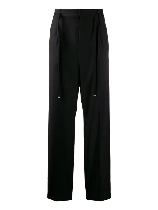 Saint Laurent Belted Tailored Trousers - Black