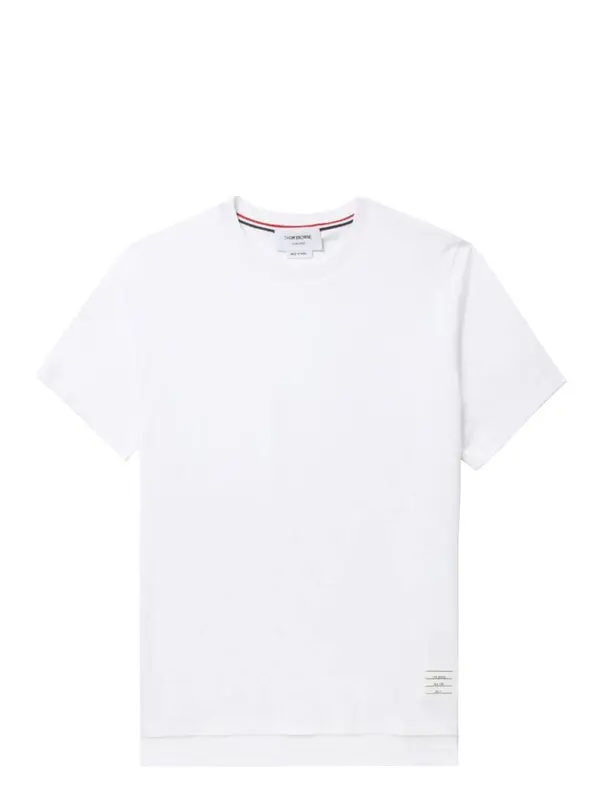 Thom Browne Side-slit Short-sleeve T-shirt - White