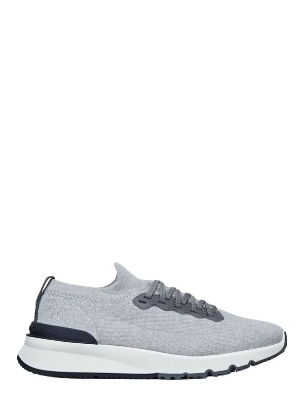 Brunello Cucinelli Knitted Low-top Sneakers - Grey