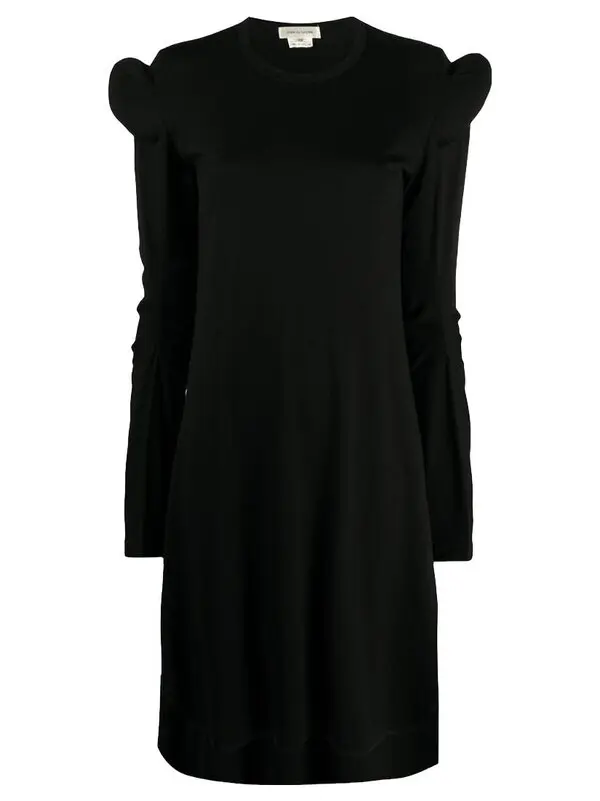 Comme Des Garçons 2000 Textured Shoulder Dress - Black