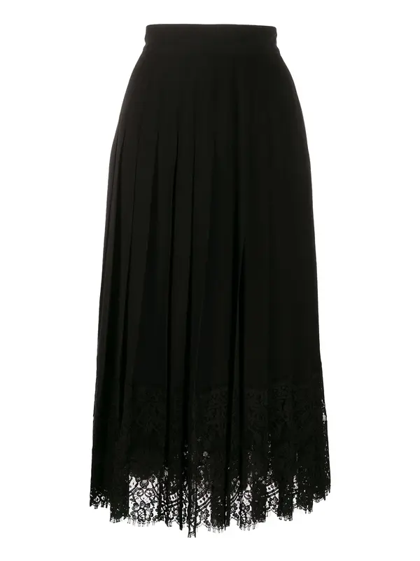 Dolce & Gabbana Lace-trim Maxi Skirt - Black
