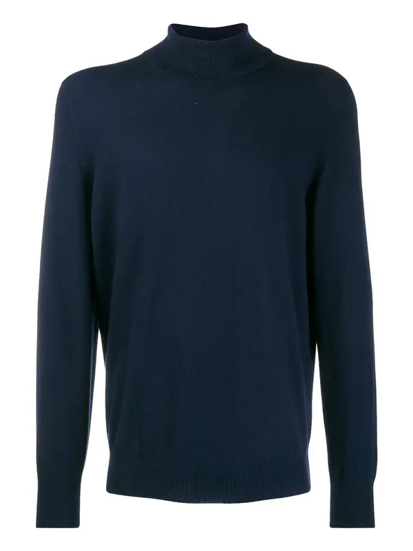 Brunello Cucinelli Rollneck Cashmere Sweater - Blue