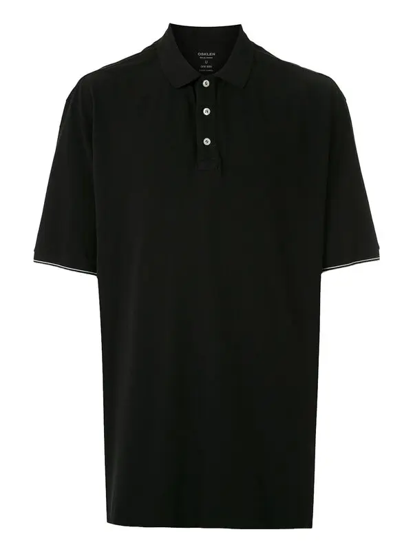OSKLEN Contrast-tipped Polo Shirt - Black