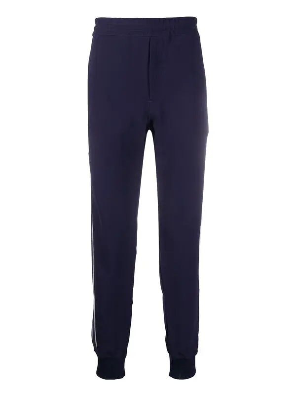 Alexander McQueen Piped-trim Detailed Track Pants - Blue