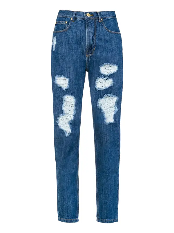 AMAPO High-rise Straight Jeans - Blue