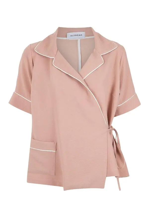 OLYMPIAH Wrap Shirt - Pink