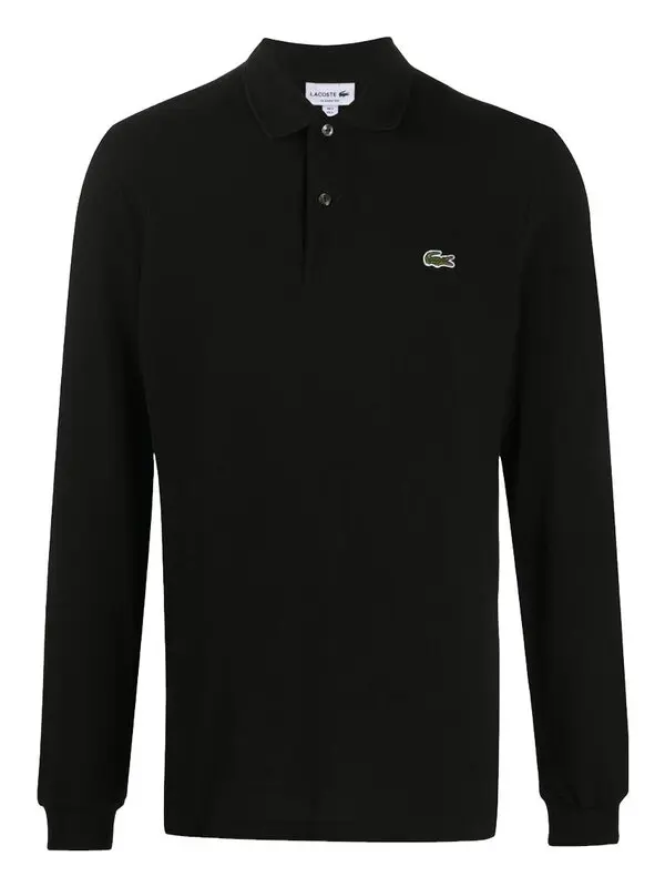 Lacoste Logo Patch Polo Shirt - Black