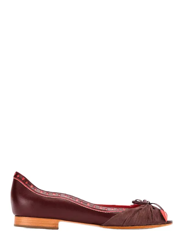 STUDIO CHOFAKIAN Bow Ballerinas - Red