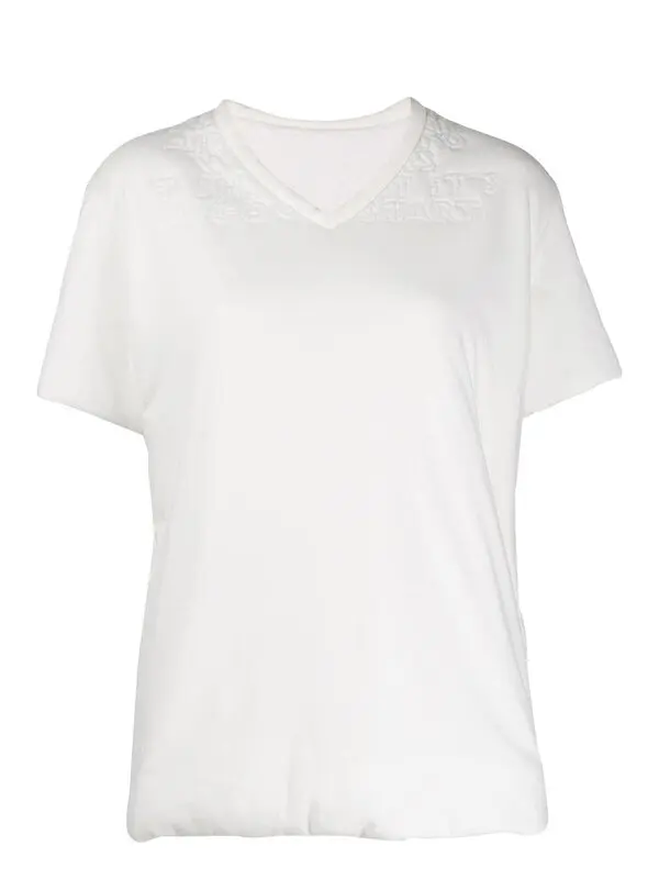 MAISON MARGIELA Padded V-neck T-shirt - White